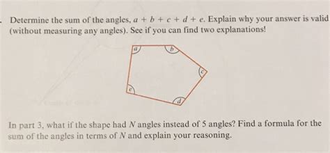 Solved Determine The Sum Of The Angles A B C D E Chegg