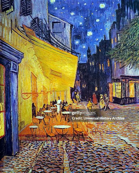 Painting Titled Cafe Terrace At Night By Vincent Van Gogh A Dutch