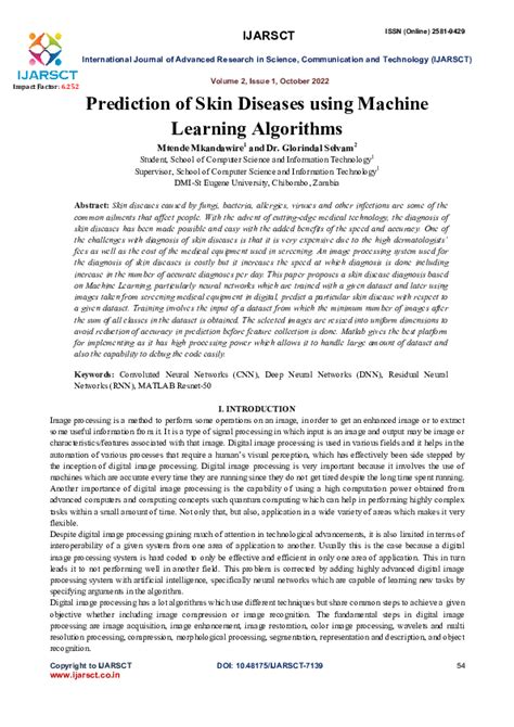 pdf prediction of skin diseases using machine learning algorithms