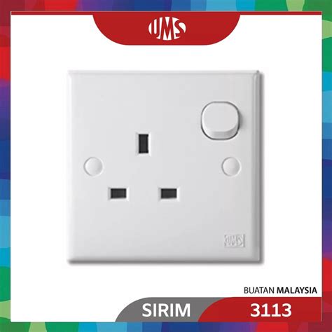 10pcs X Ums 13a Switch Socket Outlet 3113 Sirim Plug Socket Shopee Malaysia
