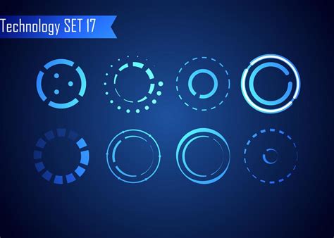 Set Of Circle Abstract Digital Technology Ui Futuristic Hud Virtual