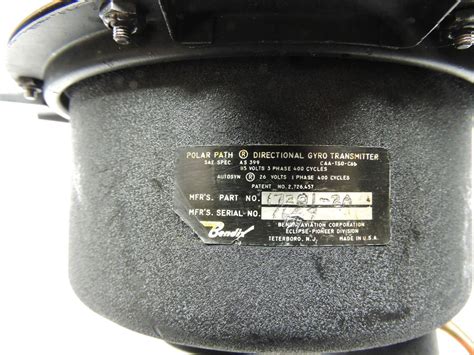 Bendix Polar Path Aircraft Compass System Directional Gyro Transmitter
