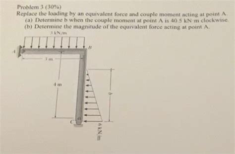 solved problem 3 30 replace the loading by an equivalent