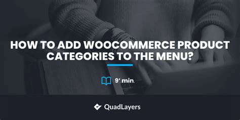 how to add woocommerce product categories to the menu
