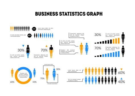 Premium Vector Cartoon Business Statistics Graph Infographic Card
