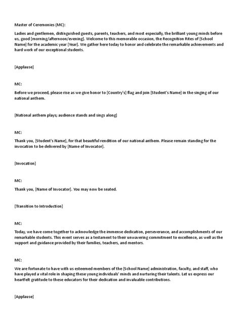 Recognition Script Pdf