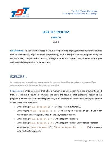 Lab 01 Pdf Programming Computer Program