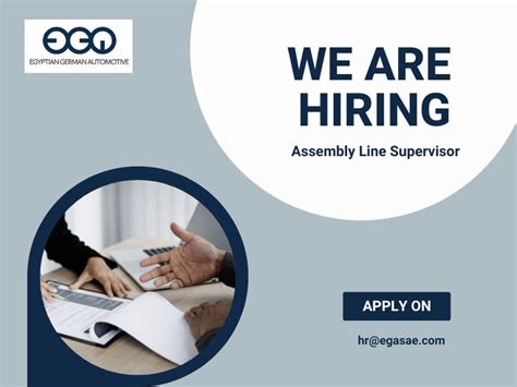 Assemblylinesupervisor Requirements Workconditions Egyptian