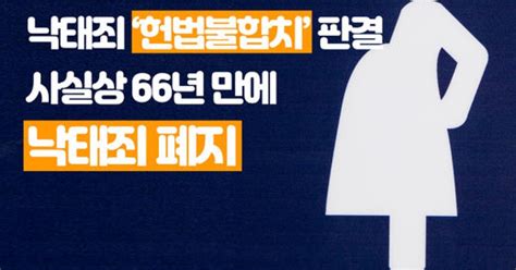 카드뉴스 낙태죄 헌법불합치 판결 사실상 66년 만에 폐지