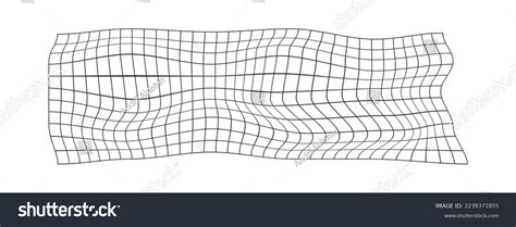 Distorted Grid Texture Warped Mesh Surface Stock Vector Royalty Free