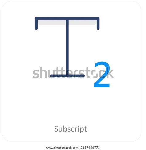 Subscript Text Icon Concept Stock Vector Royalty Free 2157456773