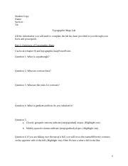 Lab Topographic Maps Babe Copy Docx Babe Copy Name Section TA Topographic Maps Lab