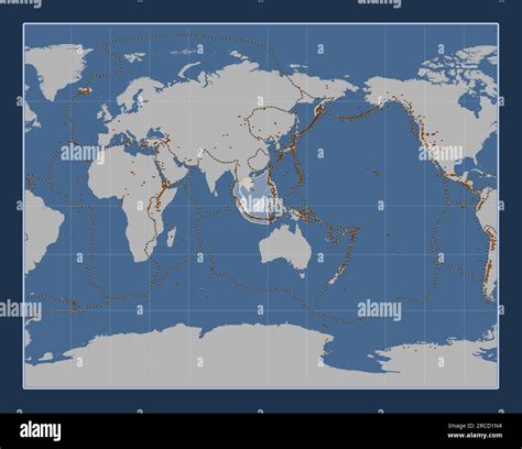 Shape Of The Sunda Tectonic Plate On The Solid Contour Map In The Gall Stereographic Projection