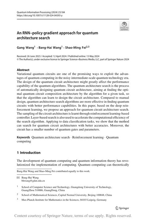 An Rnnpolicy Gradient Approach For Quantum Architecture Search