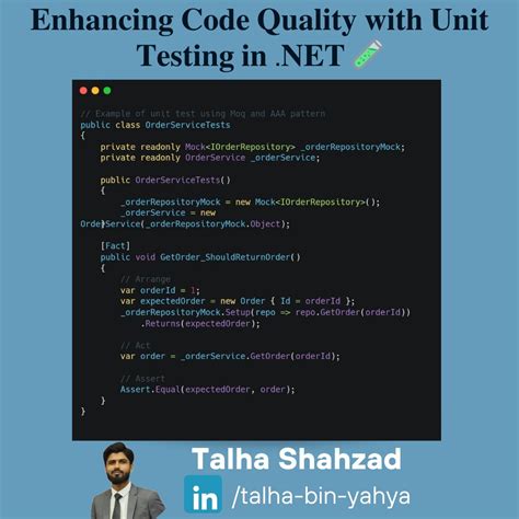 Dotnet Unittesting Codequality Talha Shahzad