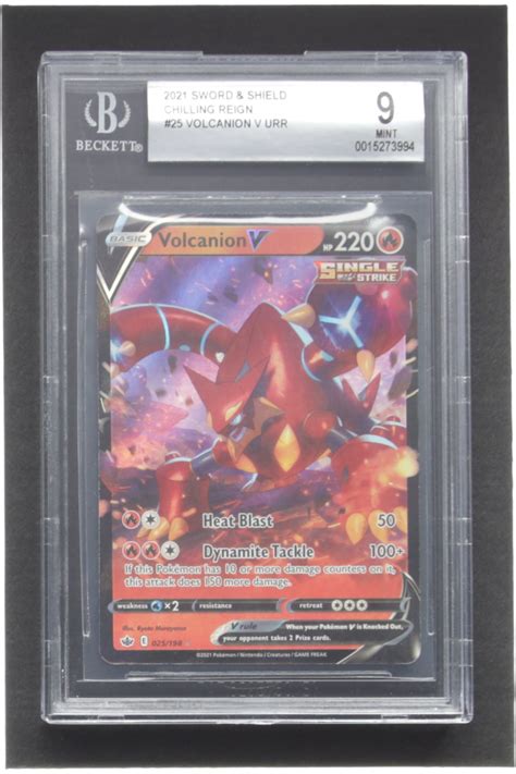 Volcanion V Pokemon 2021 Chilling Reign 25 Bgs 9 Pristine Auction