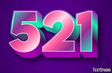 521 Text Effect And Logo Design Number