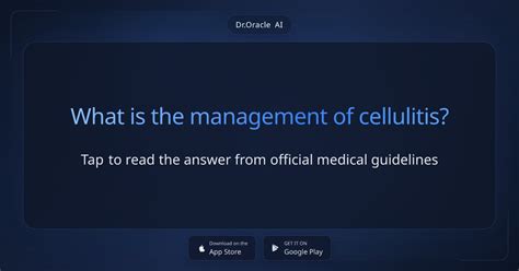 What Is The Management Of Cellulitis