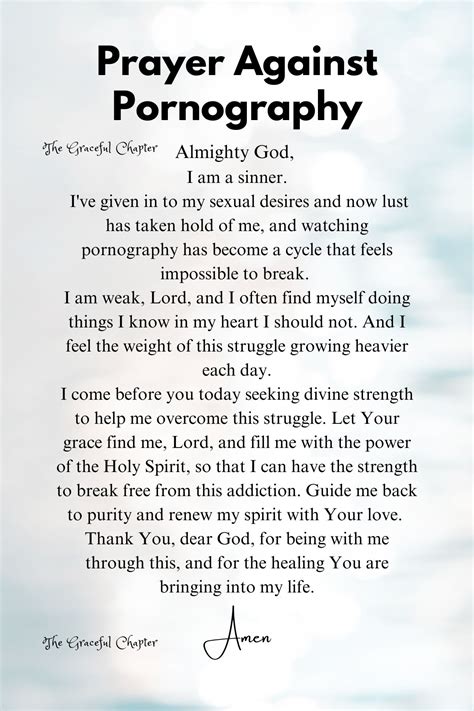 Prayer Against Pornography The Graceful Chapter
