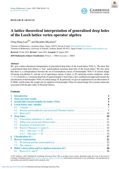 Pdf A Lattice Theoretical Interpretation Of Generalized Deep Holes Of