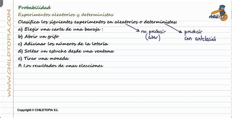 Ejemplos De Experimentos Deterministas