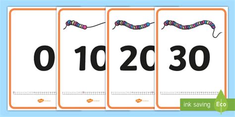 Visual Number Line With Beads 0 30 Poster Visual Number Line Posters 0 30