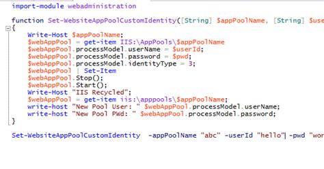 Sitecore Net Core Azure C Xamarin Powershell Set Iis Apppool Custom Identity Credential