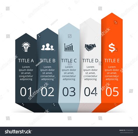 Vector Arrows Infographic Template Diagram Graph Stock Vector Royalty Free 272603252