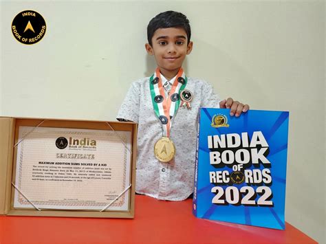 Maximum Addition Sums Solved By A Kid India Book Of Records