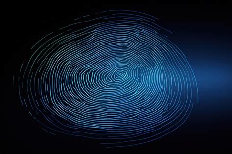 Premium Photo Fingerprint Identification Technology Background