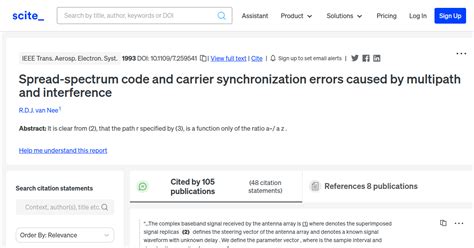 Spread Spectrum Code And Carrier Synchronization Errors Caused By Multipath And Interference