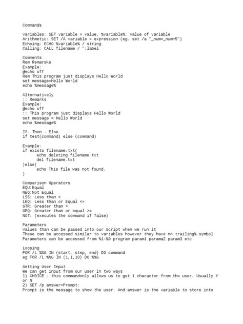 Batch Scripting Pdf