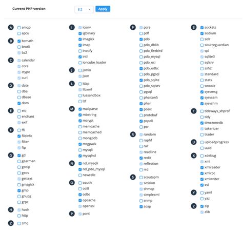 php extensions for wordpress what extensions to enable