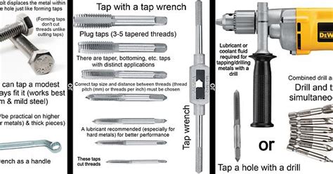 a superficial guide introduction on metal tapping methods i made for people who have to tap