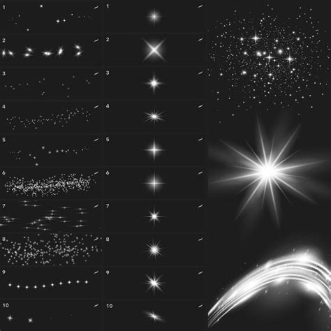 Artstation 100 Lights Brushes For Procreate Procreate Light Effect Brushes Procreate Stars