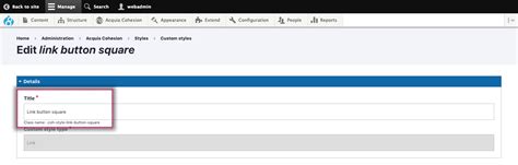 Creating Custom Styles Acquia Cohesion Docs
