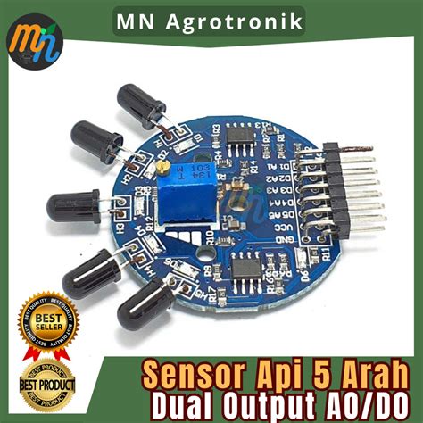 Jual INFRARED IR FLAME API SENSOR MODULE 5 CHANNEL DIGITAL ADJUSTABLE