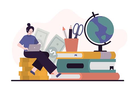 여성 캐릭터는 교육에 투자합니다 이야기에 투자하는 소녀 학생 재무 관리 및 지식 투자의 개념 E러닝 가정 생활에 대한 스톡 벡터 아트 및 기타 이미지 Istock