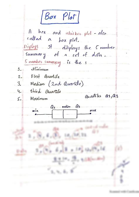 SOLUTION Box Plot Detail With Example Handwritten Notes Statistics Studypool