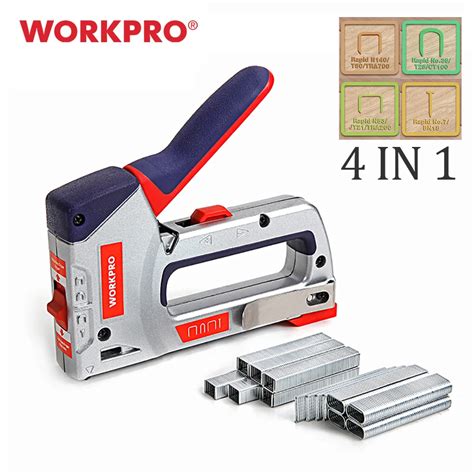 Workpro 목재용 멀티 네일 건 4000 스테이플 네일러 헤비 듀티 가구 도구 스테인레스 스틸 금속 Diy 수공구 4 In 1 Aliexpress