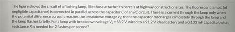 Solved The Figure Shows The Circuit Of A Flashing Lamp Like Chegg Com