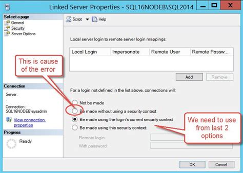 Sql Server Linked Server Creation Error Ole Db Provider Sqlncli11