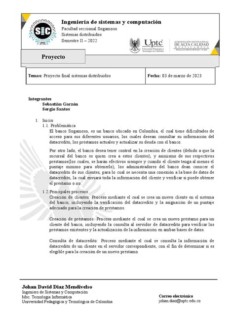 Proyecto 1er 50 Sistemas Distribuidos Pdf Computación Distribuída Servidor Computación