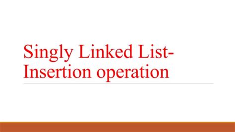 Insertion Operation Ppt