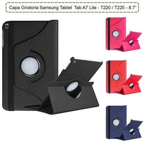 Capa Giratória Tablet Samsung Galaxy Tab A7 Lite T220 T225 87 Polegadas Shopee Brasil