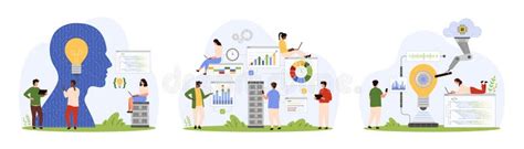 Digital Project Development Research And Analysis By Tiny People Data Optimization Set Stock