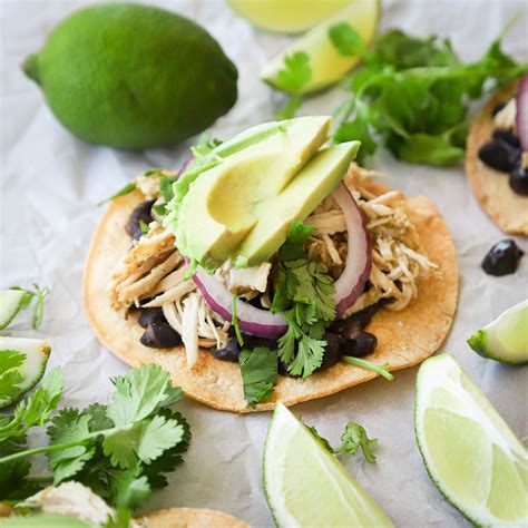 Easy Salsa Verde Chicken Tostadas A Red Spatula