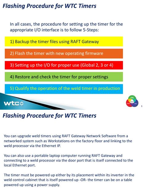 Flashing Procedure For Wtc Weld Timers Pdf Inputoutput Computer File