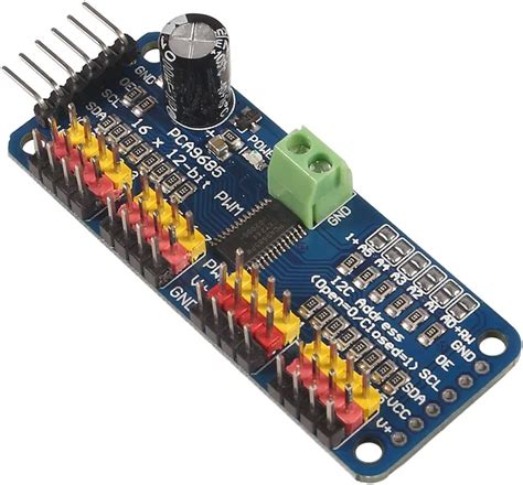 PCA9685 16 Channel PWM Servo Motor Drive IIC Interface Module 12 Bit By SireInsectus Download