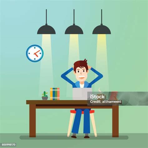 창조적인 사람입니다 프리랜서입니다 즐거운 일 하는 사람입니다 벡터 일러스트 레이 션 기업 재무와 산업에 대한 스톡 벡터 아트 및 기타 이미지 기업 재무와 산업 깨끗한